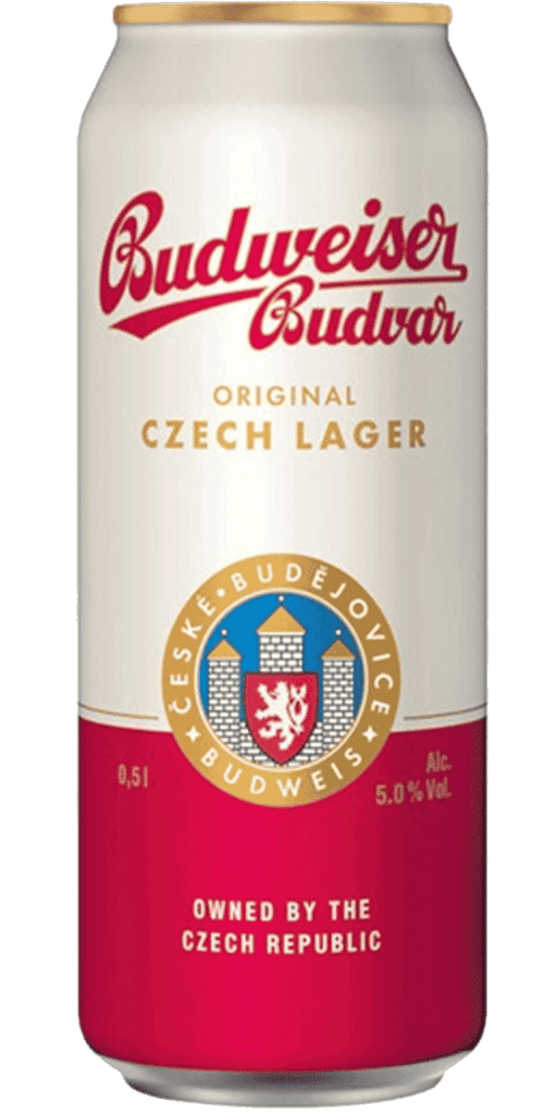 Budvar Czech Lager 500ml Can - Case of 24 – Jim’s Cellars