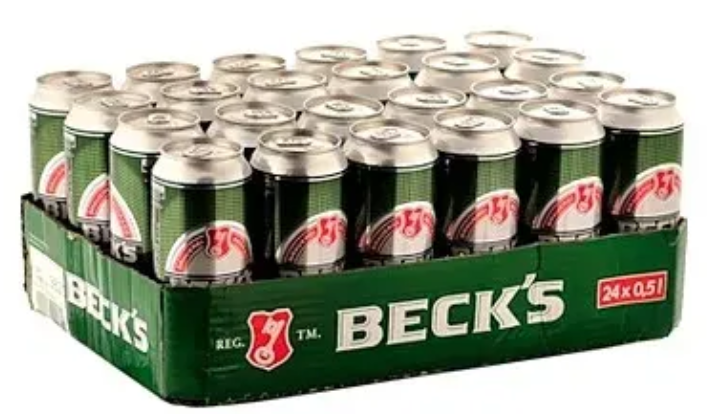 Becks Beer 5% Alc/Vol - Fully Imported Germany - 24 x 500ml Cans – Jim ...