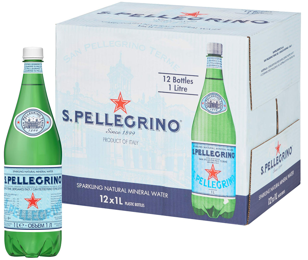 San Pellegrino Sparkling Mineral Water 12 x 1L PET bottles $40 – Jim’s Cellars